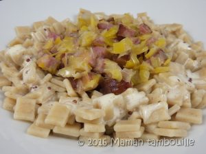 Fondue de poireaux et Morteau, crozets sauce reblochonne Maman Tambouille