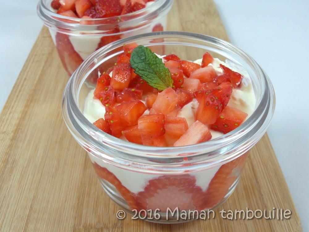 Verrine de fraises au mascarpone Maman Tambouille