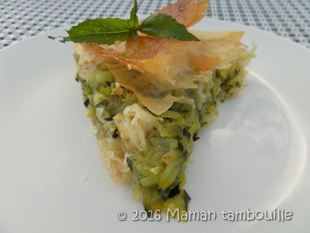 Tarte en brick aux courgettes et feta Maman Tambouille