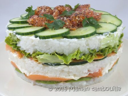 Sushi cake Maman Tambouille