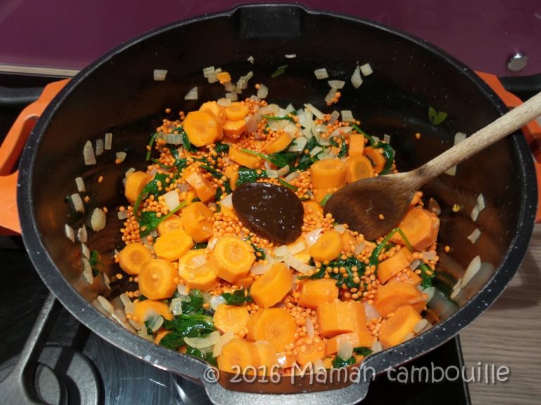 Soupe de lentilles corail et lait de coco Maman Tambouille