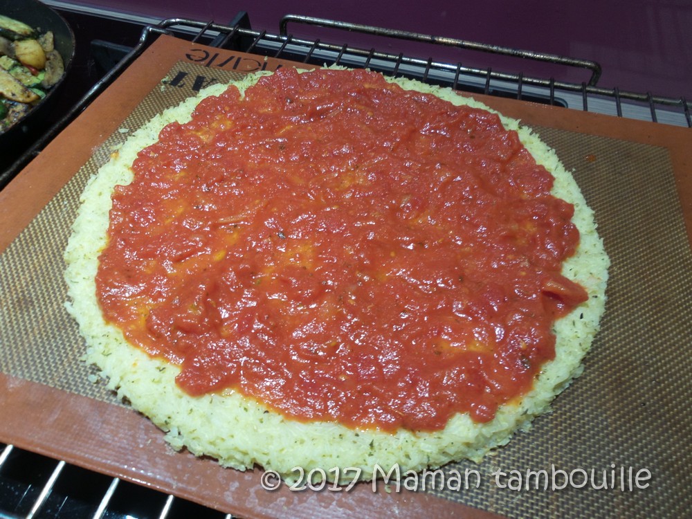 Rice pizza au poulet et légumes du soleil {sans gluten} Maman Tambouille