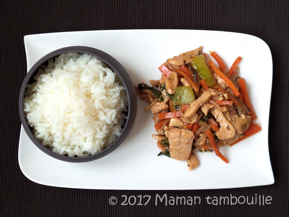 Wok de poulet teriyaki Maman Tambouille