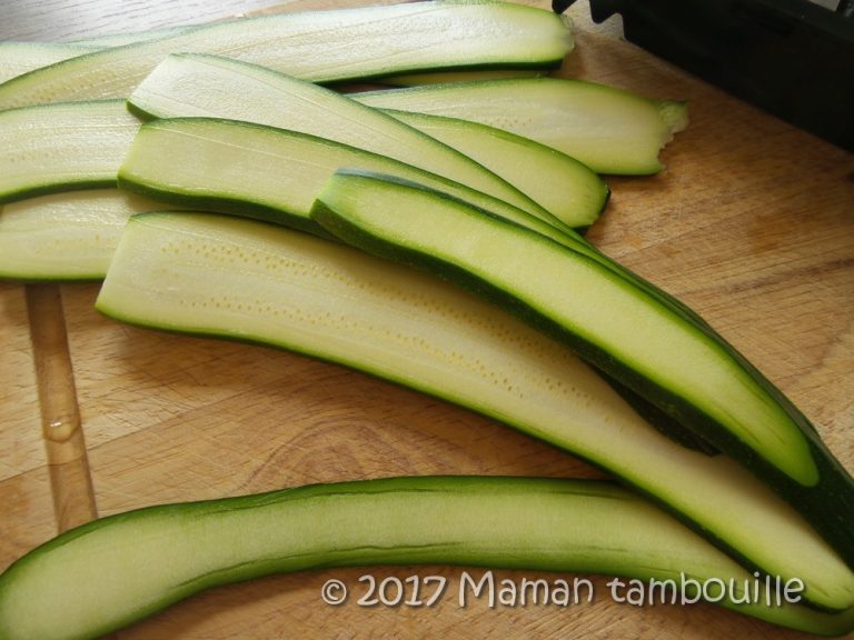 Roulés de courgette mozzarella marinée Maman Tambouille