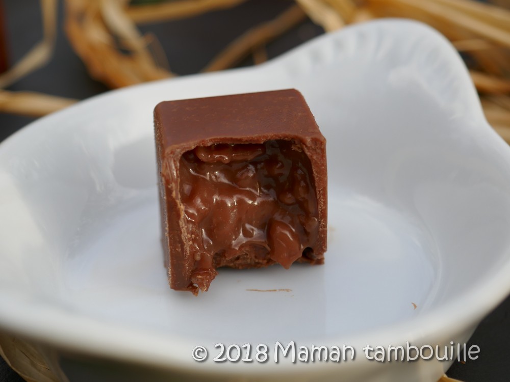 Cubes de chocolat fourrés Maman Tambouille