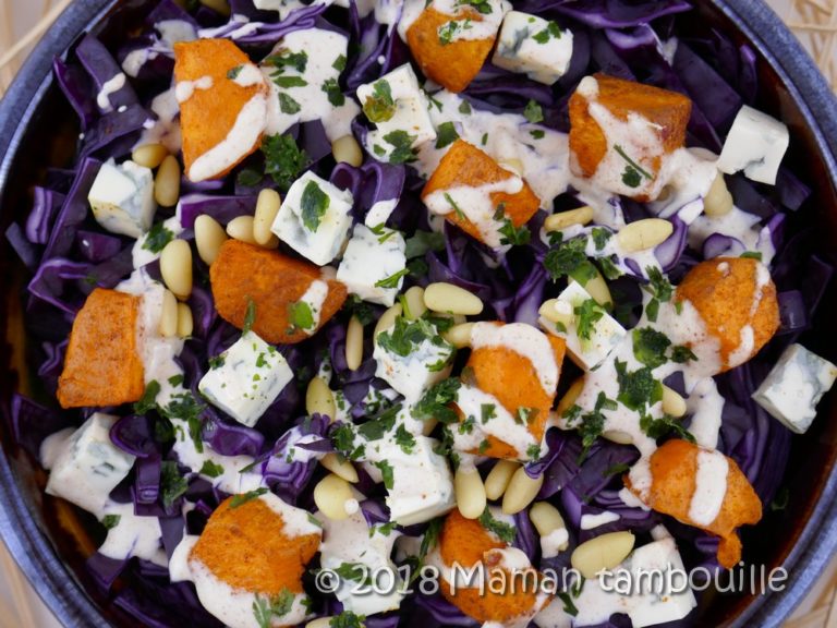 Salade de chou rouge aux patates douces Maman Tambouille