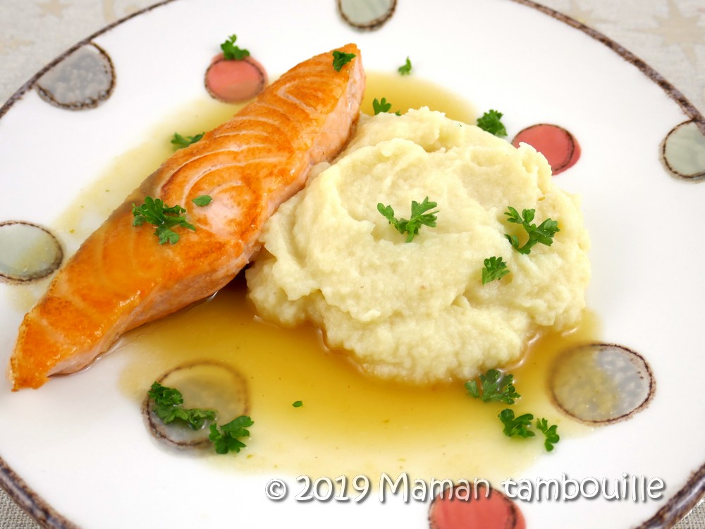 Saumon grillé sauce à la pomme {partenariat} Maman Tambouille