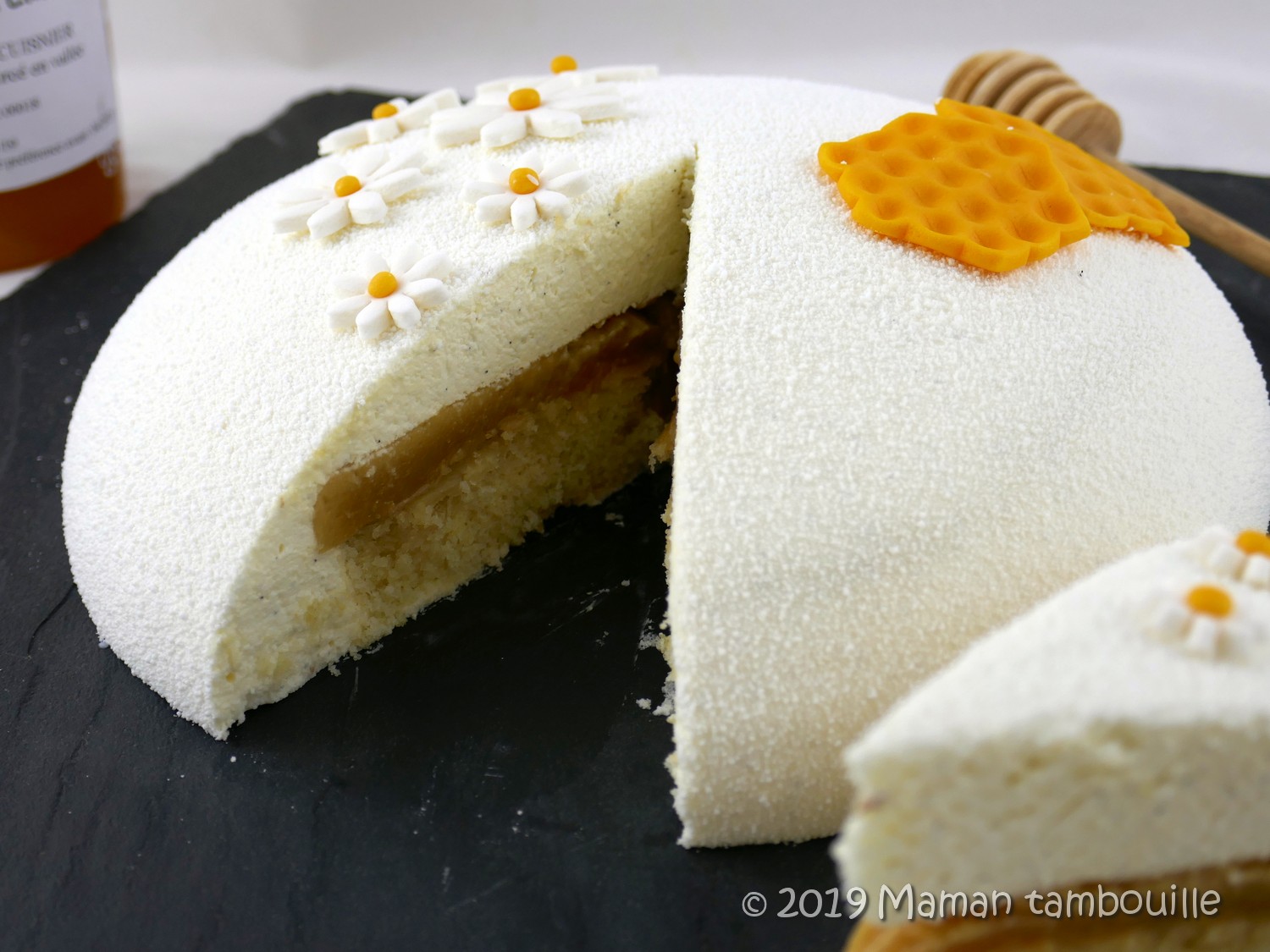 Entremets miel vanille Maman Tambouille