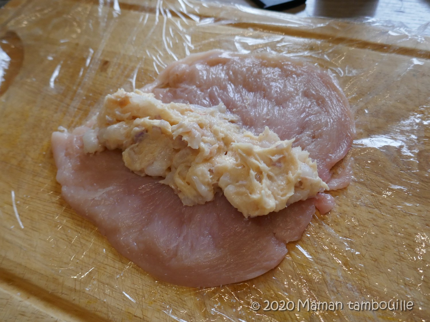 Ballotine de poulet aux langoustines, purée de topinambour, jus à la ...