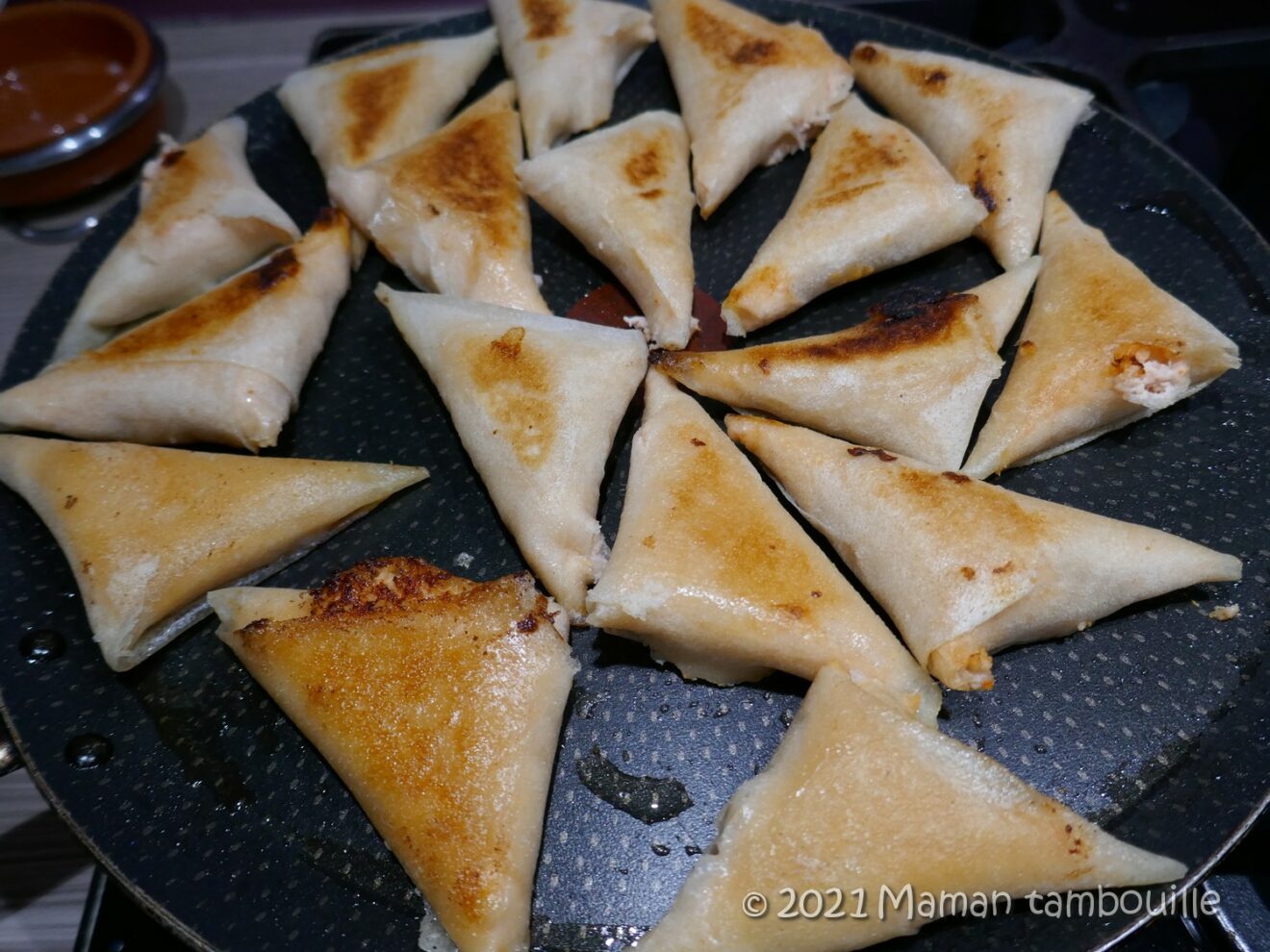 Samoussa aux crevettes et fromage frais Maman Tambouille