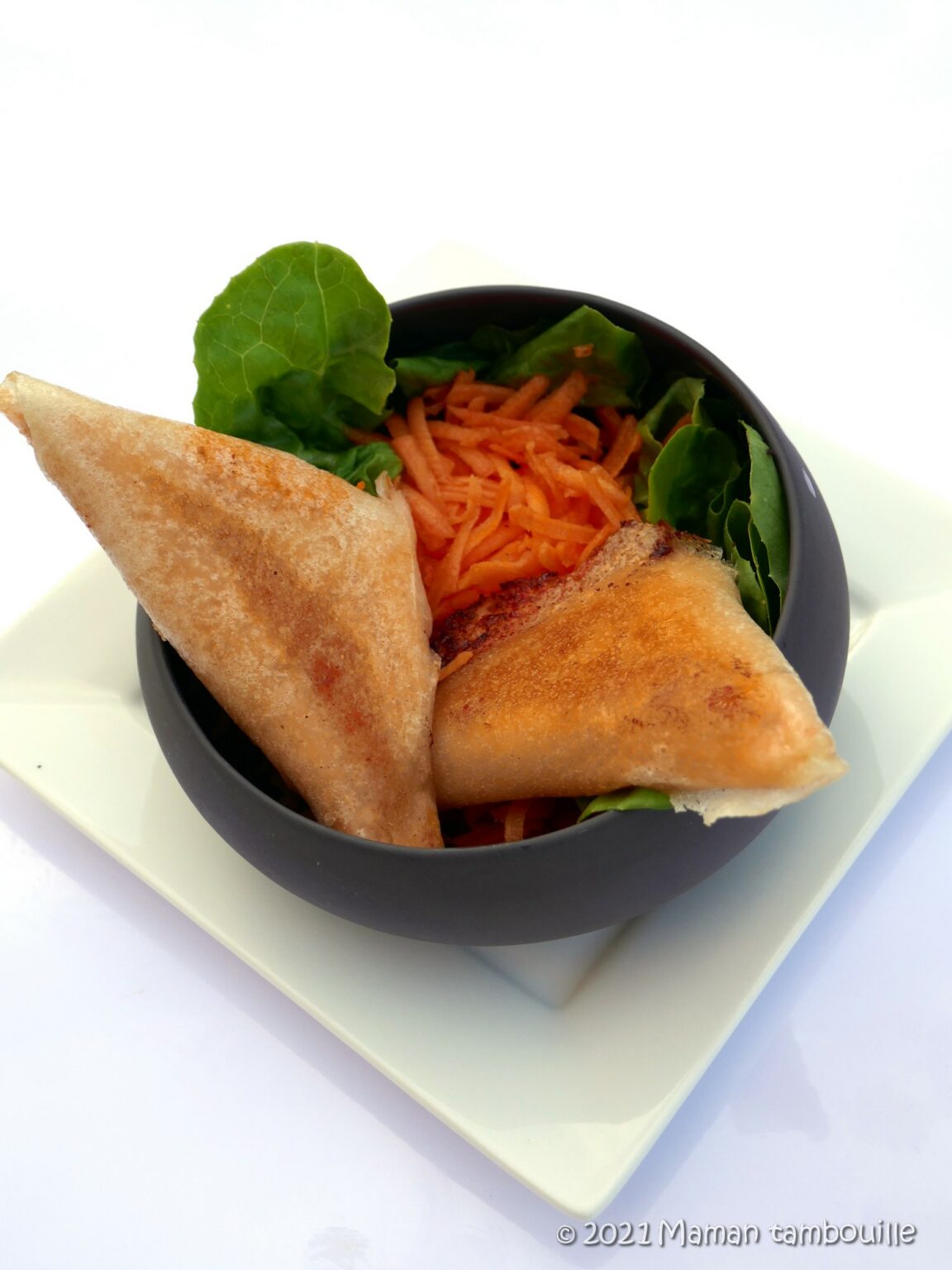 Samoussa aux crevettes et fromage frais Maman Tambouille